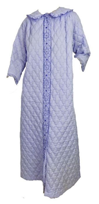 Vintage Long Purple Quilted Robe Maxi Housecoat Dressing Gown 1960s ...