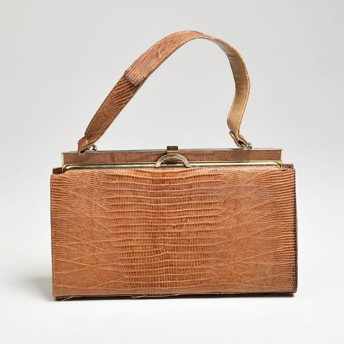 1950S Lizard Handbag Leather Top Handle Bag Reptile Purse | Fashion ...