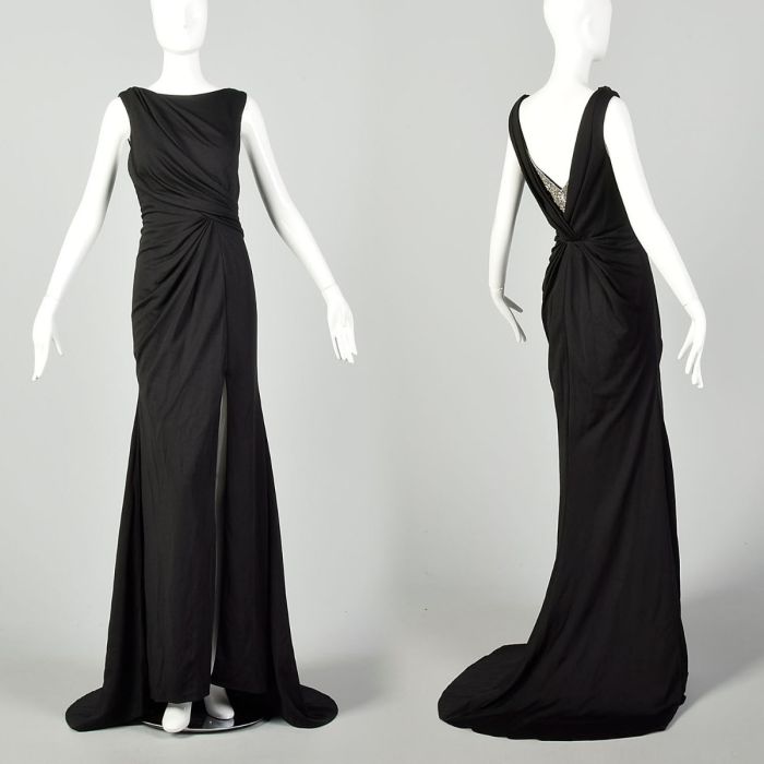 Medium Eleni Elias Black Formal Evening Gown Sleeveless Prom Dress ...