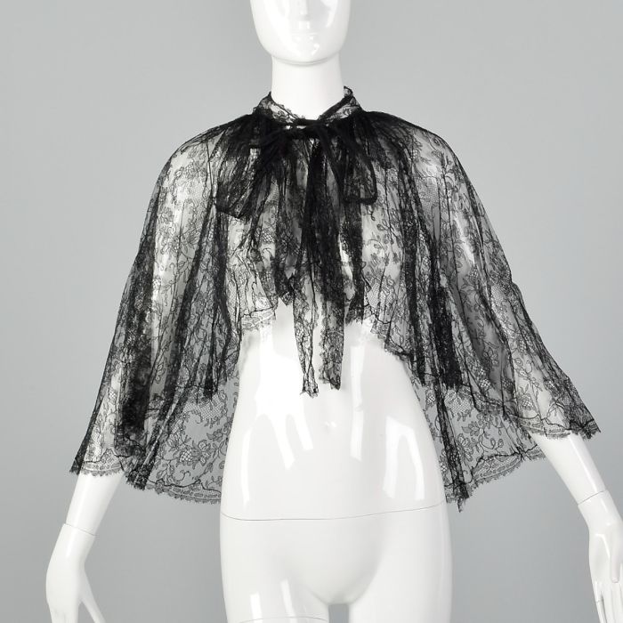1930s Black Lace Cape | Fashion Conservatory