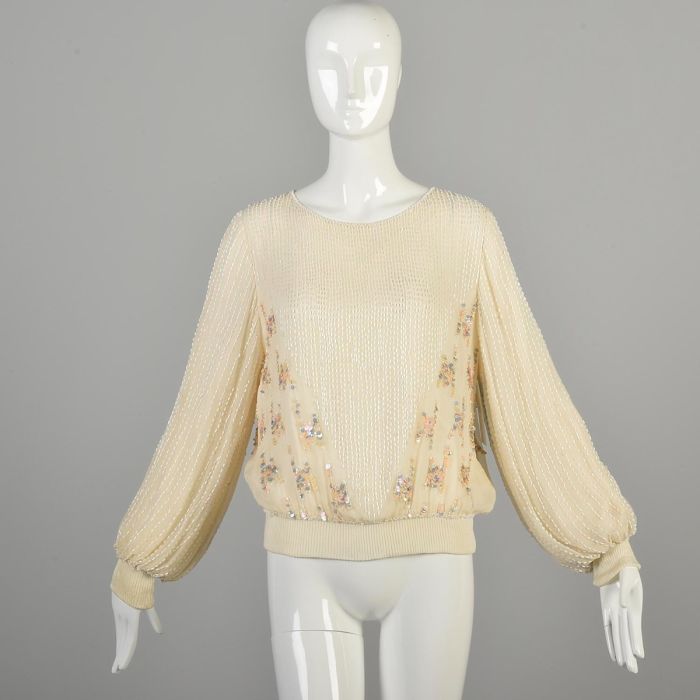 cream colored blouse