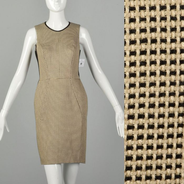 Small Jason Wu Tweed Dress Sleeveless Designer Leather Panels | Fashion ...