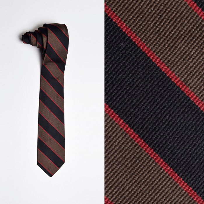 1960s Red Diagonal Stripe Necktie Ivy League Neck Tie | Fashion ...