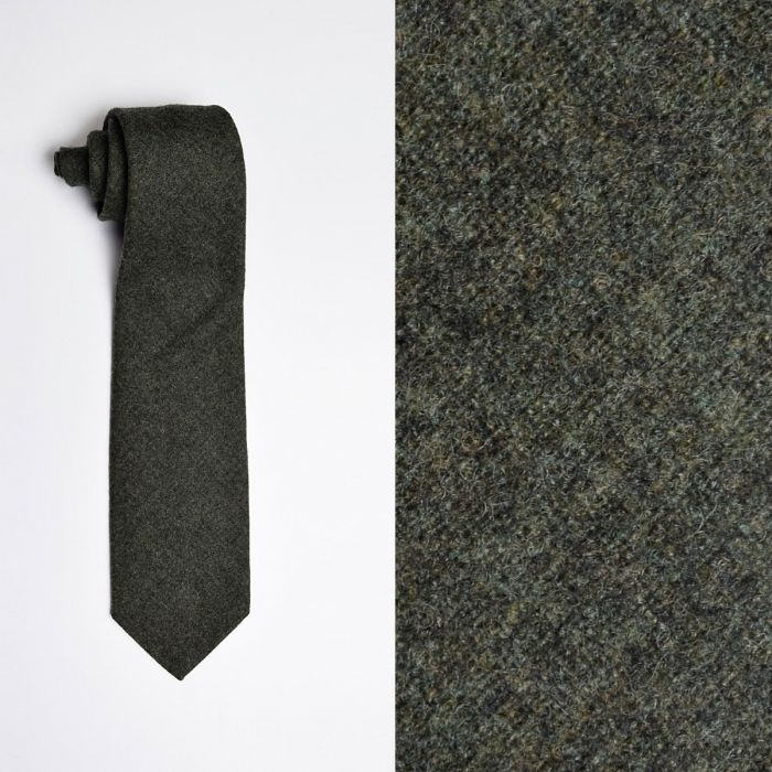 1960s Pendleton Green Wool Neck Tie Wide Necktie | Fashion Conservatory