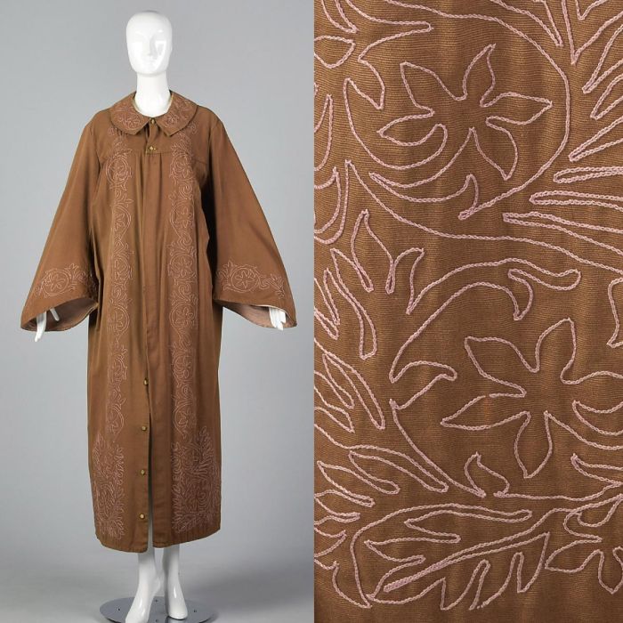 Antique Masonic Brown Ceremonial Robe Pink Embroidery Unisex Theater ...