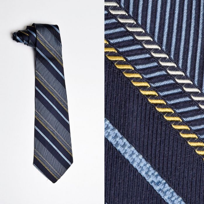 1930s Deadstock Ivy League Necktie NRA Label Diagonal Stripe Neck Tie ...