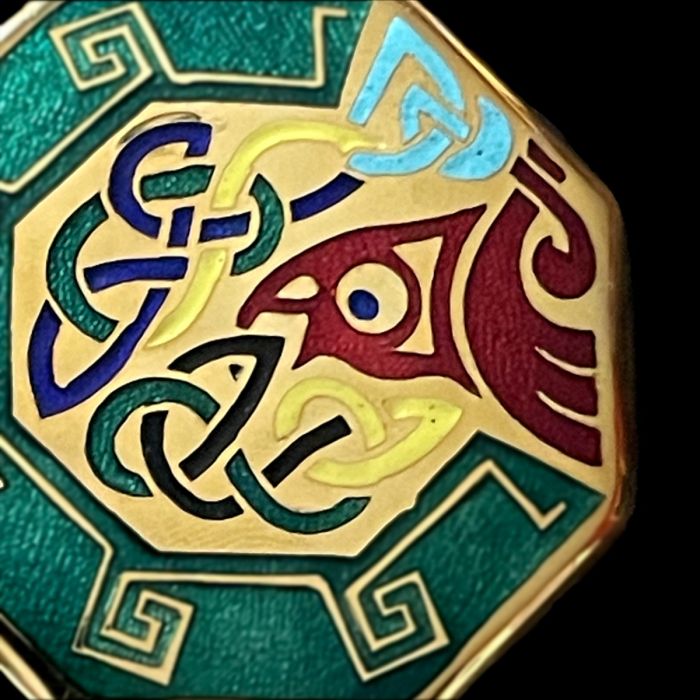 Celtic Style Enameled Bird Brooch | Fashion Conservatory