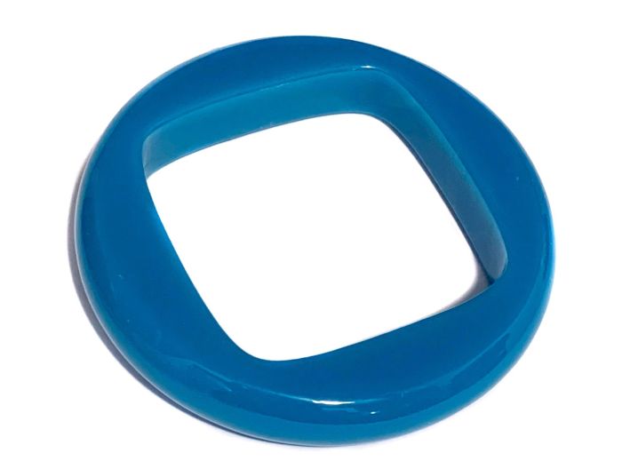 Vintage Blue Lucite Square Inside Bangle Bracelet Chunky Plastic New ...
