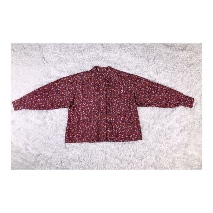 XL/70’s Purple Prairie Shirt with Floral Print, Yellow Daisy Print ...