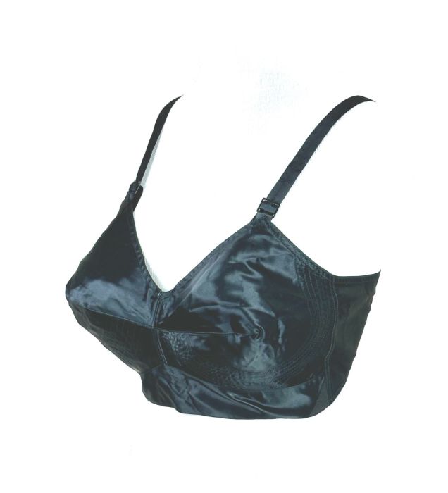 Vintage 50s Black Satin Bra Brassiere by Exquisite Form, 40C | Fashion ...
