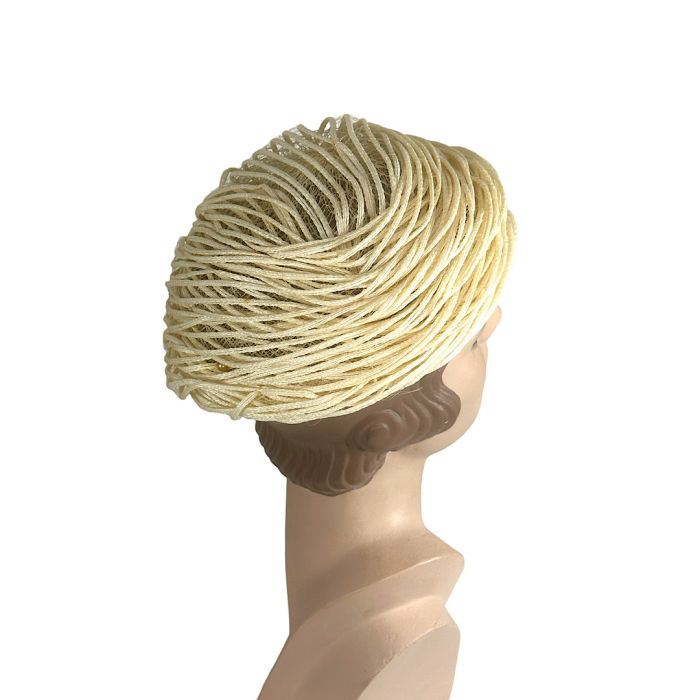 1960s turban style spaghetti string hat | Fashion Conservatory