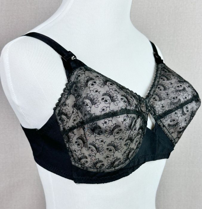Vintage 60s Black Illusion Lace Bra by Pertform 38B | Fashion Conservatory