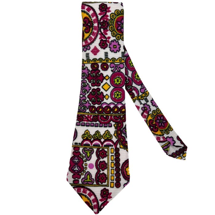 Vintage 1960s 70s Mod Tie Wild Colourful Necktie | Fashion Conservatory