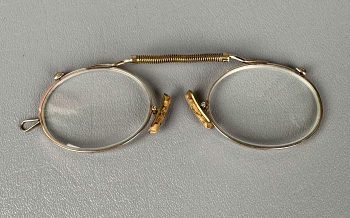 Antique Pince Nez with Spring Bridge Glass, Sporting Pince-Nez ...