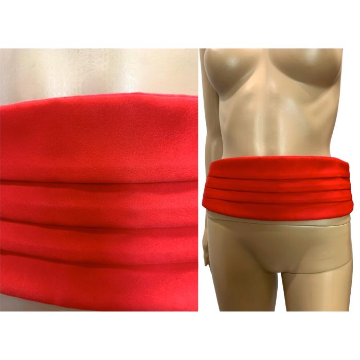 Vintage Red Cummerbund Sash | Adjustable | Fashion Conservatory