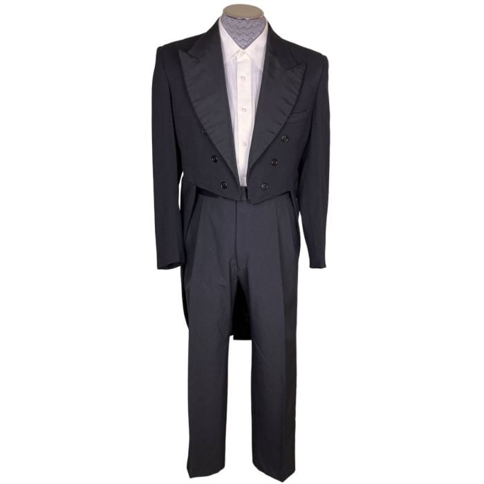 Vintage 1940s Tuxedo Tails Formal Tailcoat Size M | Fashion Conservatory